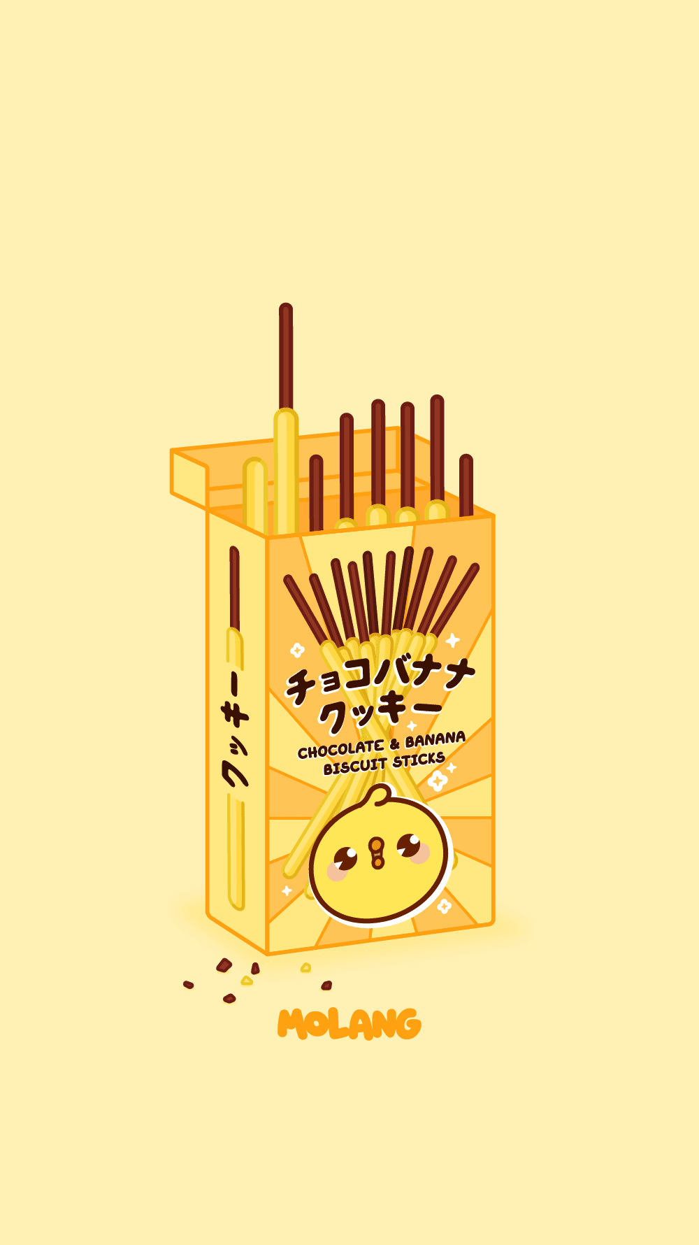 Molang Food Wallpapers: Discover The Pocky Wallpaper of Molang
